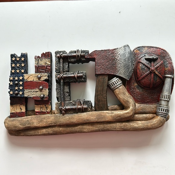 Accents | New 3d Resin Hero Wall Mount Fireman Sign | Poshmark